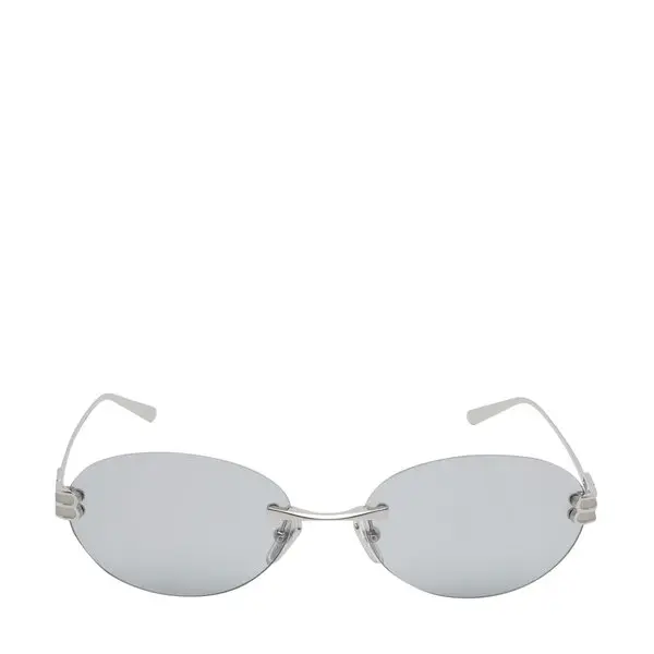 Balenciaga Gossip Oval Sunglasses - Silver