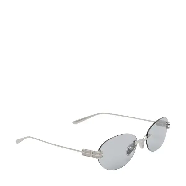 Balenciaga Gossip Oval Sunglasses - Silver