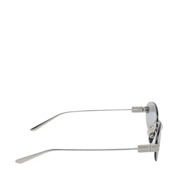 Balenciaga Gossip Oval Sunglasses - Silver
