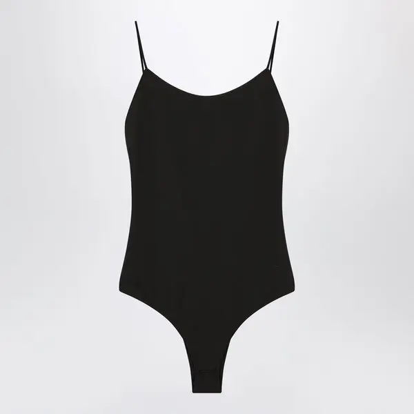 Jacquemus Cabana Swimsuit With Ruffles - Black