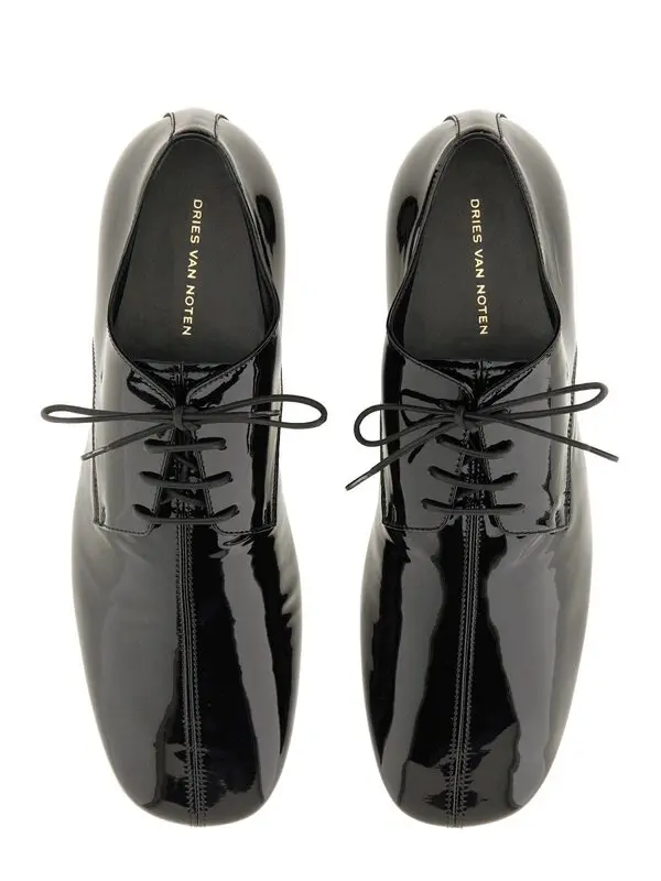 Dries Van Noten Shiny Leather Lace-up Shoe