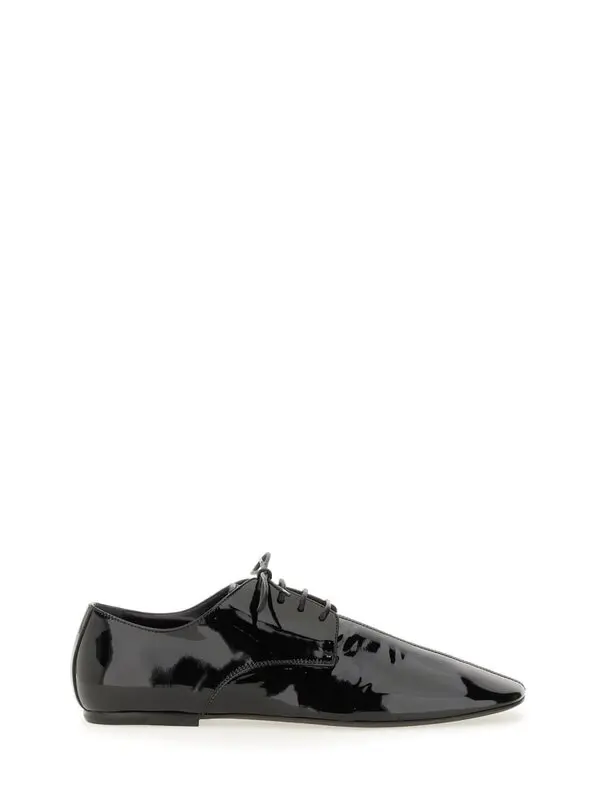 Dries Van Noten Glossed Leather Lace-up Shoe