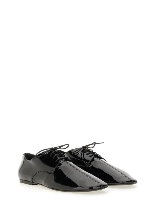 Dries Van Noten Glossed Leather Lace-up Shoe