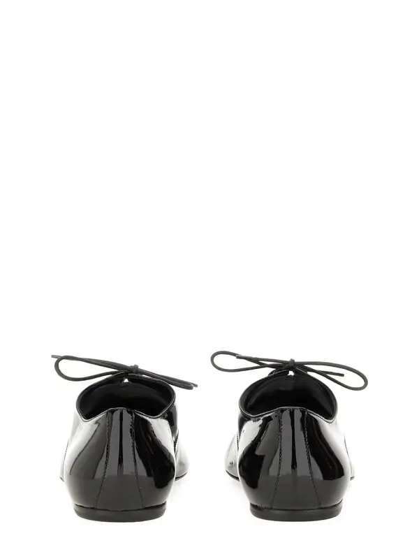 Dries Van Noten Glossed Leather Lace-up Shoe