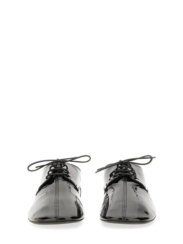 Dries Van Noten Glossed Leather Lace-up Shoe