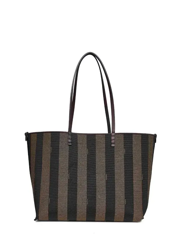 Fendi Tobacco Brown Reversible Roll Medium Shopper