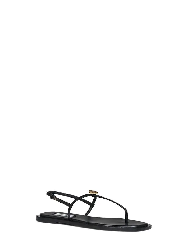 TOTEME Leather T-strap Thong Sandals - Multicolor