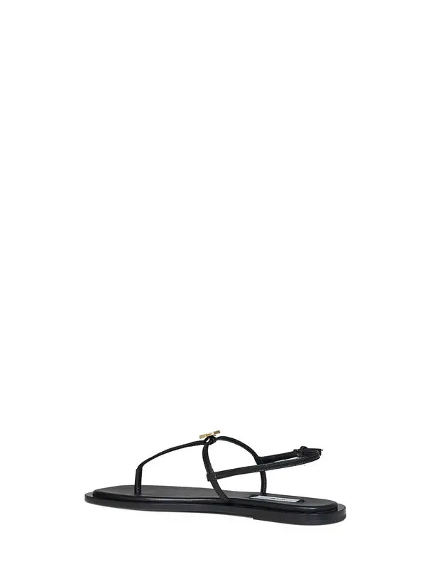 TOTEME Leather T-strap Thong Sandals - Multicolor