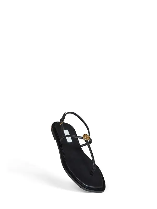 TOTEME Leather T-strap Thong Sandals - Multicolor