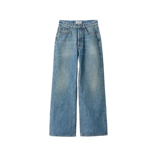 Miu Miu Denim Straight-leg Jeans - Blue