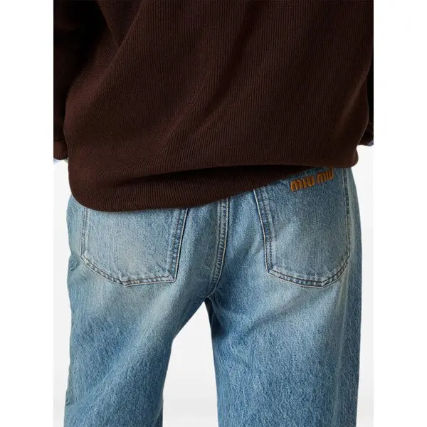 Miu Miu Denim Straight-leg Jeans - Blue