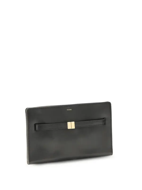 TOTEME Belted Leather Crossbody Bag - Black