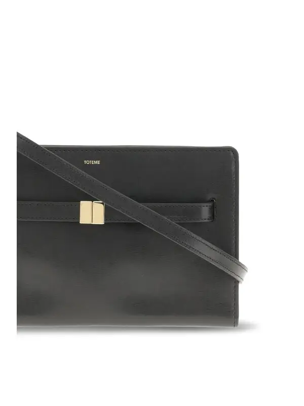 TOTEME Belted Leather Crossbody Bag - Black