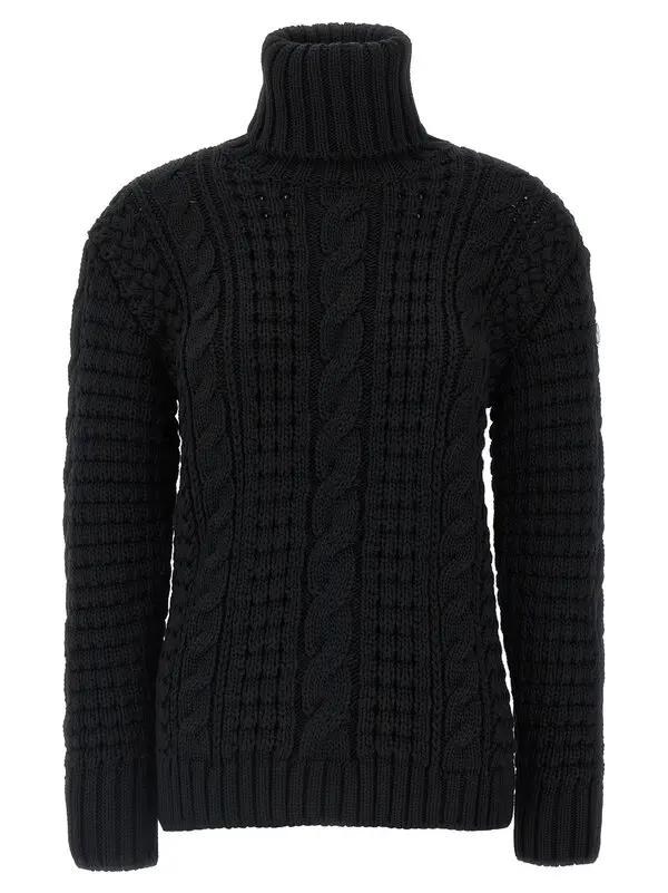 Moncler X Edward Enninful Tricot Turtleneck Sweater - Black