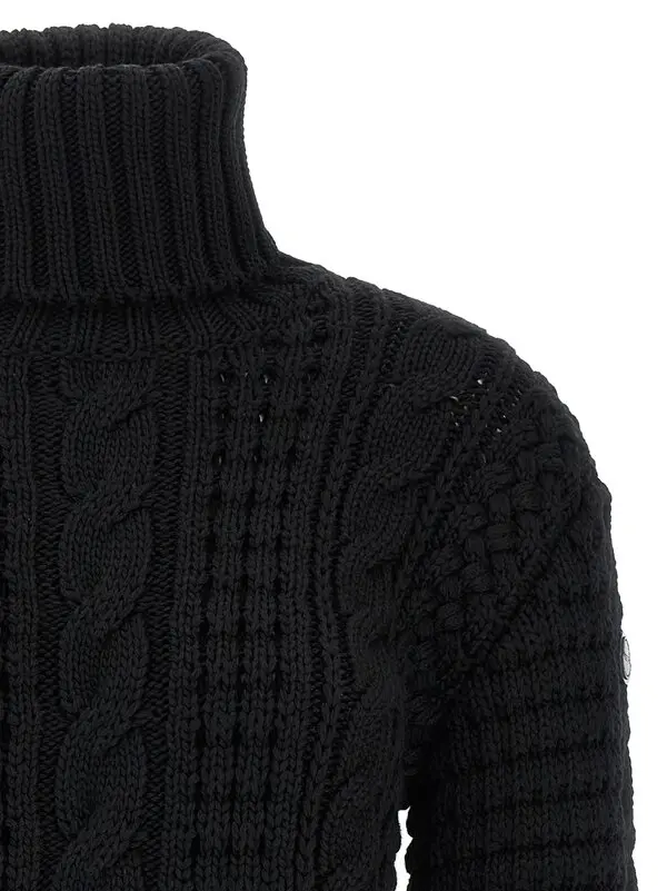 Moncler X Edward Enninful Tricot Turtleneck Sweater - Black