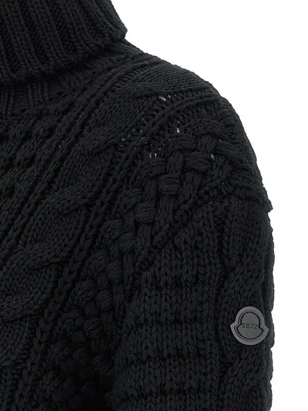 Moncler X Edward Enninful Tricot Turtleneck Sweater - Black
