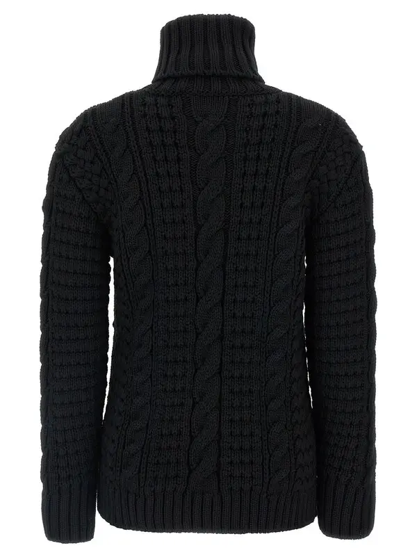 Moncler X Edward Enninful Tricot Turtleneck Sweater - Black