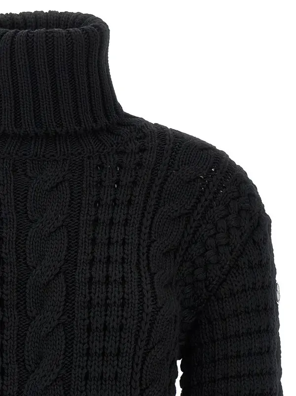 Moncler X Edward Enninful Tricot Turtleneck Sweater - Black