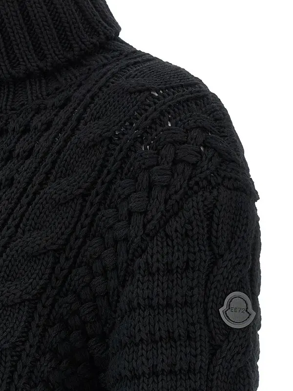 Moncler X Edward Enninful Tricot Turtleneck Sweater - Black