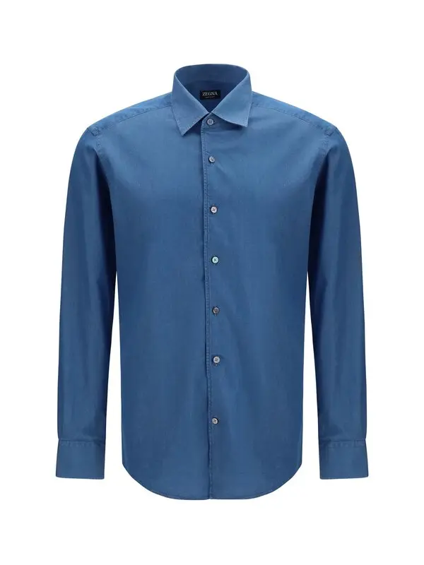 Zegna Cotton Shirt - Blue