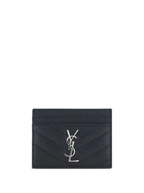 Saint Laurent Cassandre Leather Card Case - Multicolor