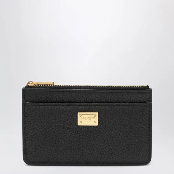 Dolce & Gabbana Dauphine Calf Leather Card Holder - Black