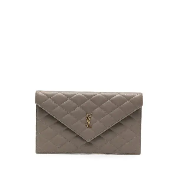 Saint Laurent Clutch Bags - Brown