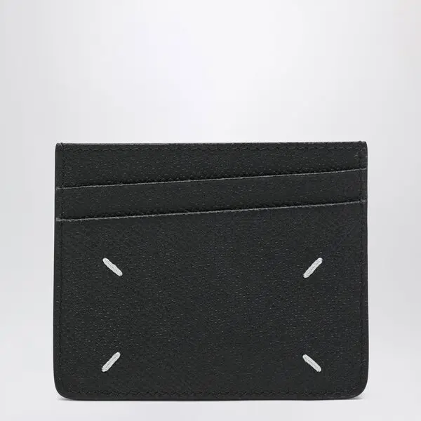 MAISON MARGIELA Four Stitches Card Holder In Calf Leather - Black