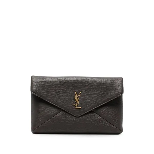 Saint Laurent Clutch Bags - Brown