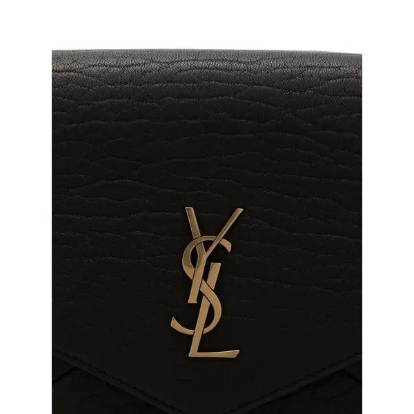 Saint Laurent Grained Leather Clutch