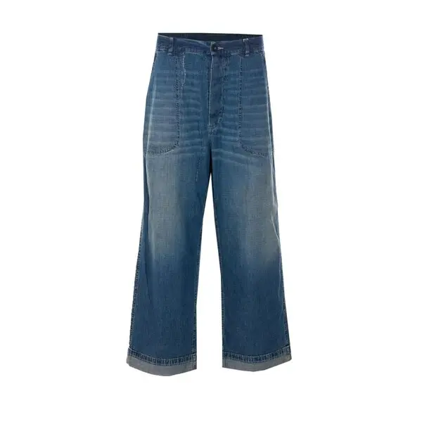 MAISON MARGIELA Wide Leg Denim Jeans - Blue