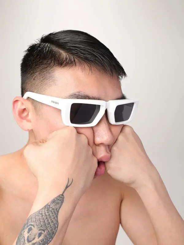 Prada Acetate Sunglasses - White
