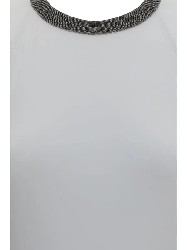 Brunello Cucinelli One-piece Swimsuit With Monili Embellishment - White