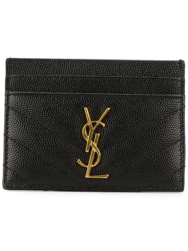 Saint Laurent Cassandre Leather Card Case