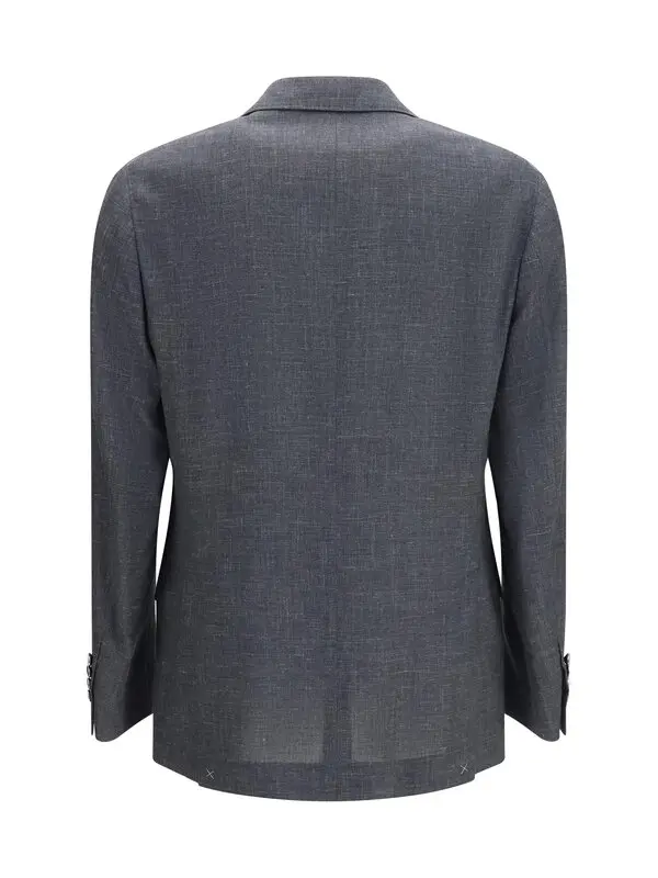 Brunello Cucinelli Deconstructed Flame-textured Blazer - Gray