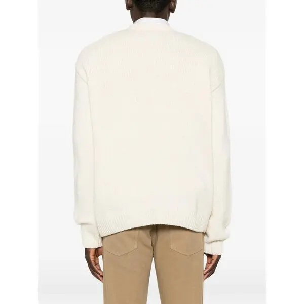 A.p.c. Wool Intarsia-knit Logo Jumper - Cream