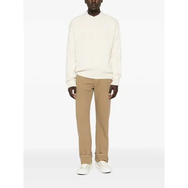 A.p.c. Wool Intarsia-knit Logo Jumper - Cream