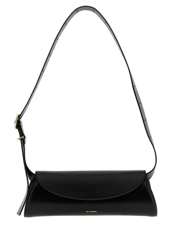 JIL SANDER Cannolo Small Shoulder Bag - Black