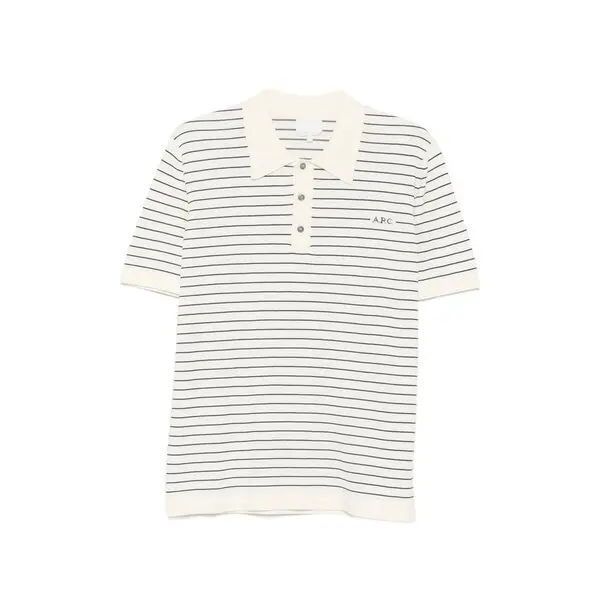 A.p.c. Neutrals Polo Shirts - Cream