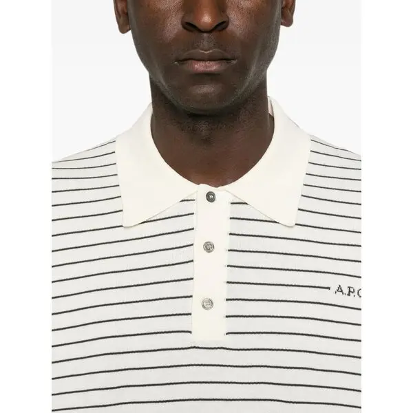 A.p.c. Neutrals Polo Shirts - Cream