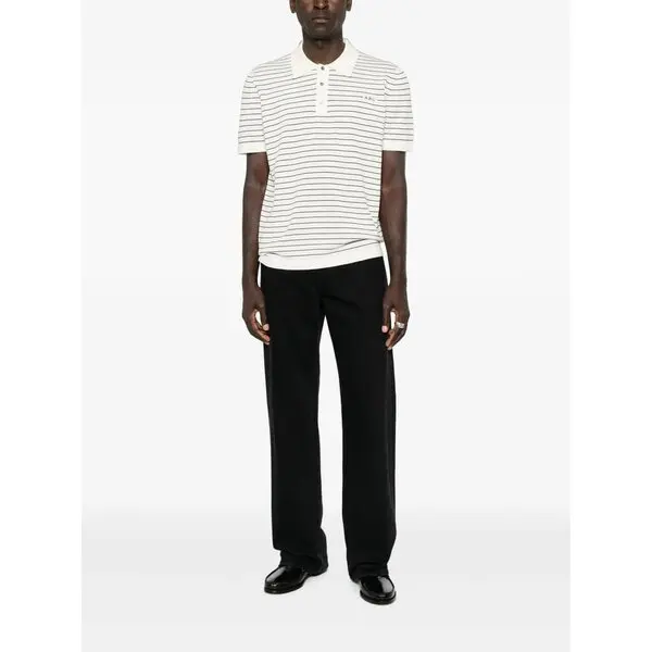 A.p.c. Neutrals Polo Shirts - Cream