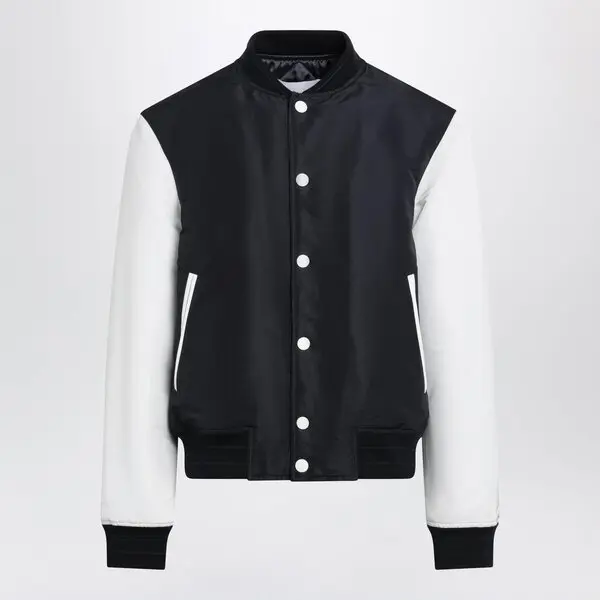 Givenchy Navy/white Satin Varsity Jacket - Multicolor