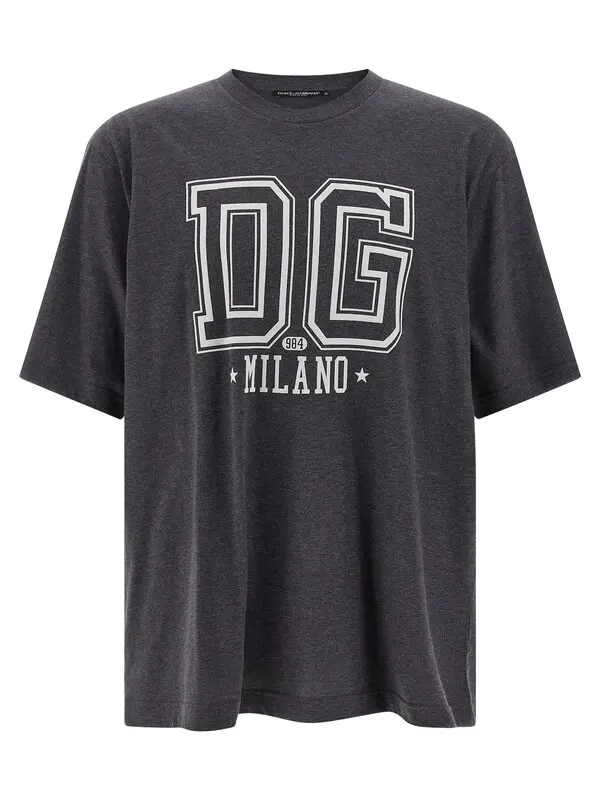 Dolce & Gabbana Flocked Print T-shirt - Gray