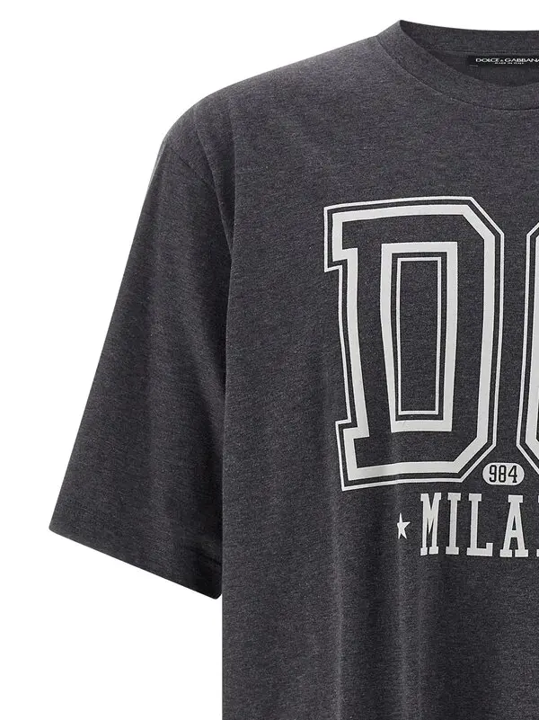 Dolce & Gabbana Flocked Print T-shirt - Gray