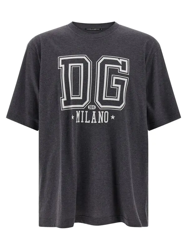 Dolce & Gabbana Flocked Print T-shirt - Gray