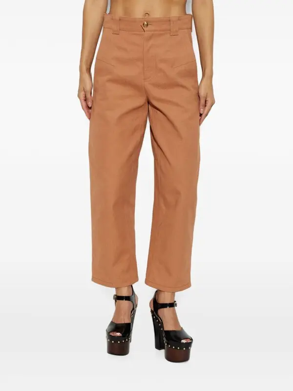 Chloé Cotton Barrel Trousers
