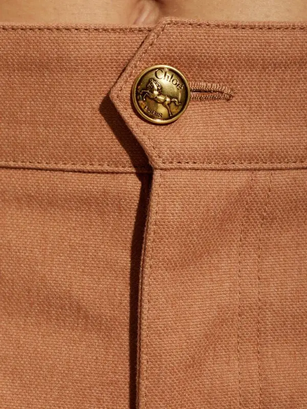 Chloé Cotton Barrel Trousers