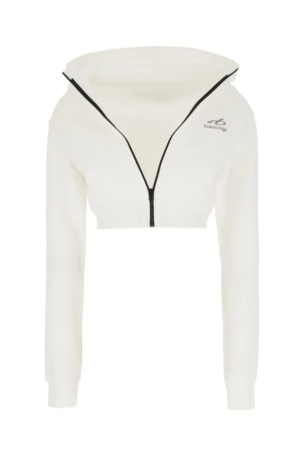 Balenciaga Cropped Zip-up Hoodie - Multicolor