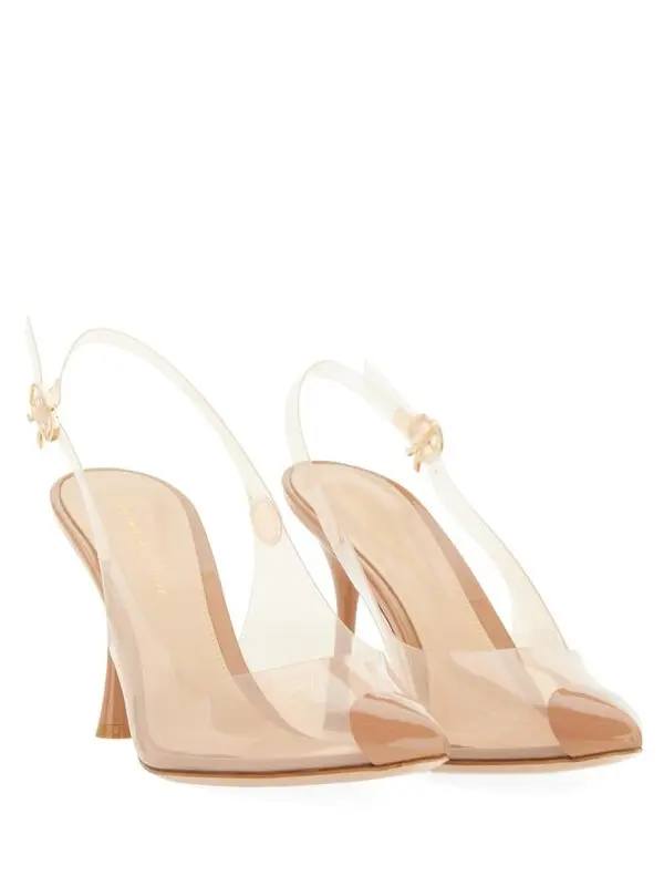 GIANVITO ROSSI Diana 85 Slingback Shoes - Cream
