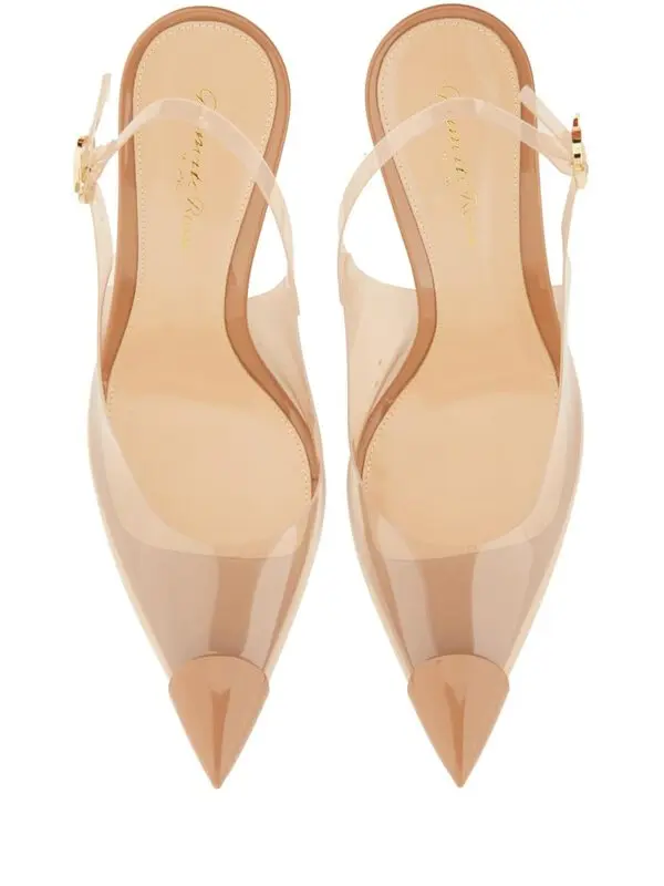 GIANVITO ROSSI Diana 85 Slingback Shoes - Cream